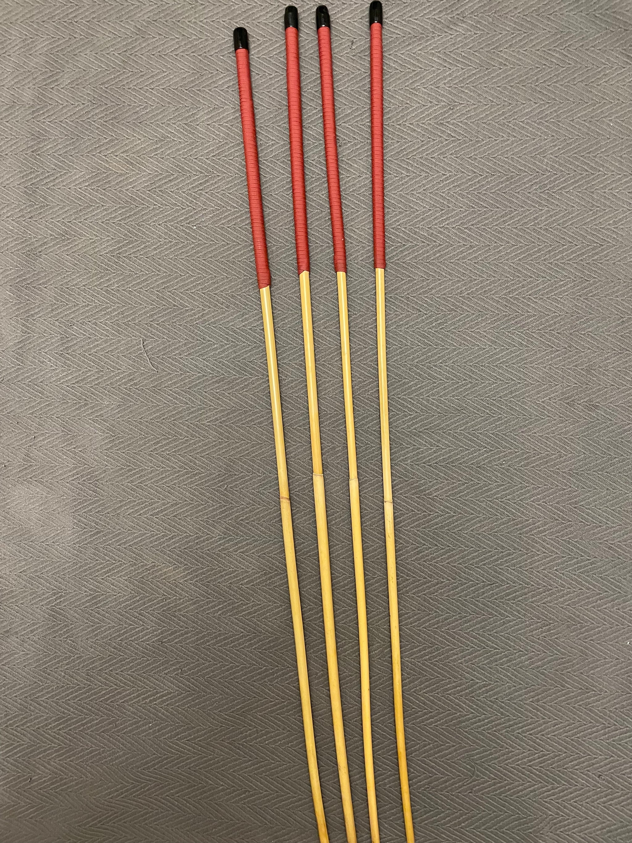 Thick and Thuddy Set of 4 Classsic Dragon punishment Canes Red Handles
