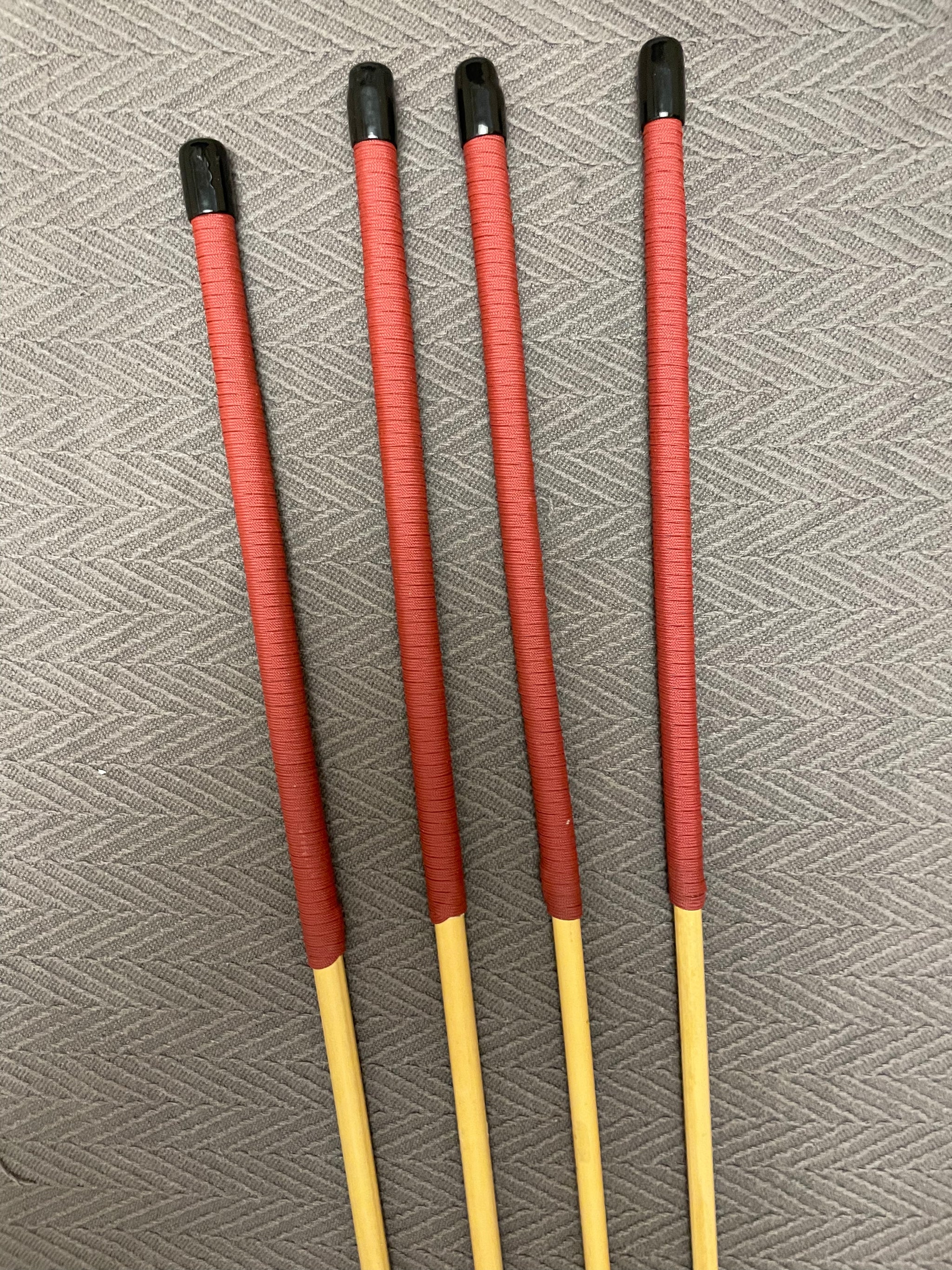 Thick and Thuddy Set of 4 Classsic Dragon punishment Canes Red Handles