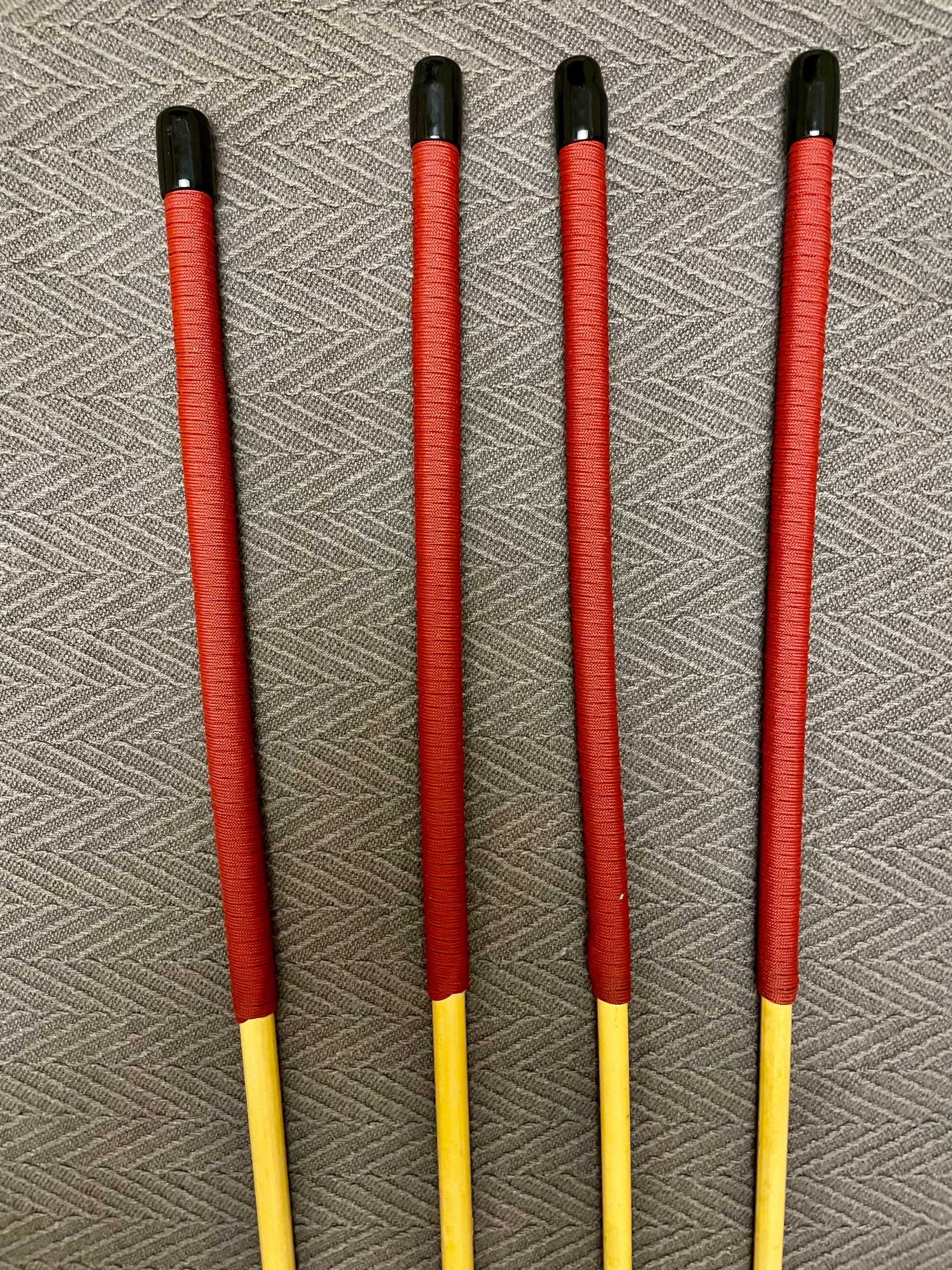 Thick and Thuddy Set of 4 Classsic Dragon punishment Canes Red Handles