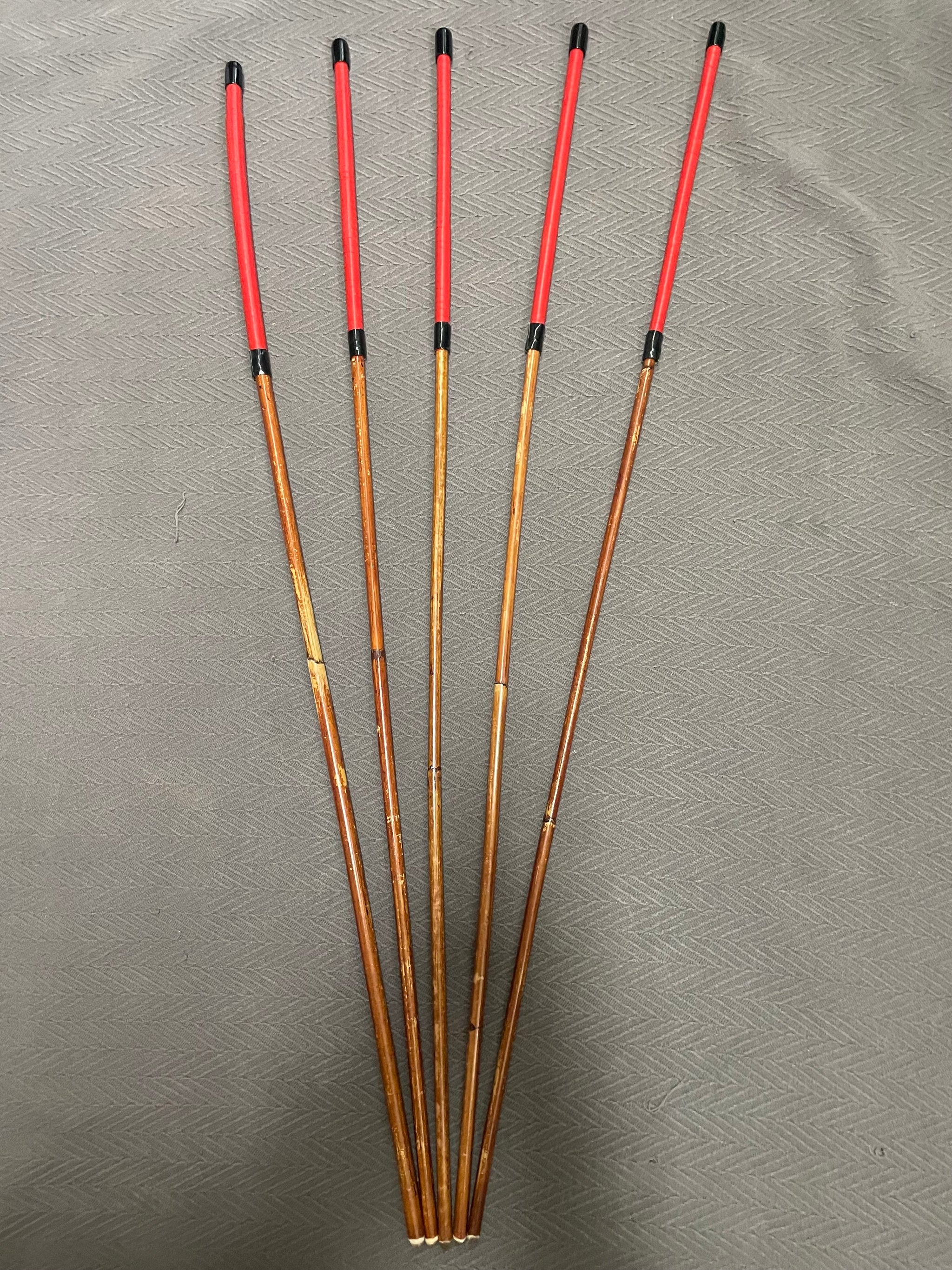 Smoked Dragon Cane Sales Special Set of 5 Red Roo Handles