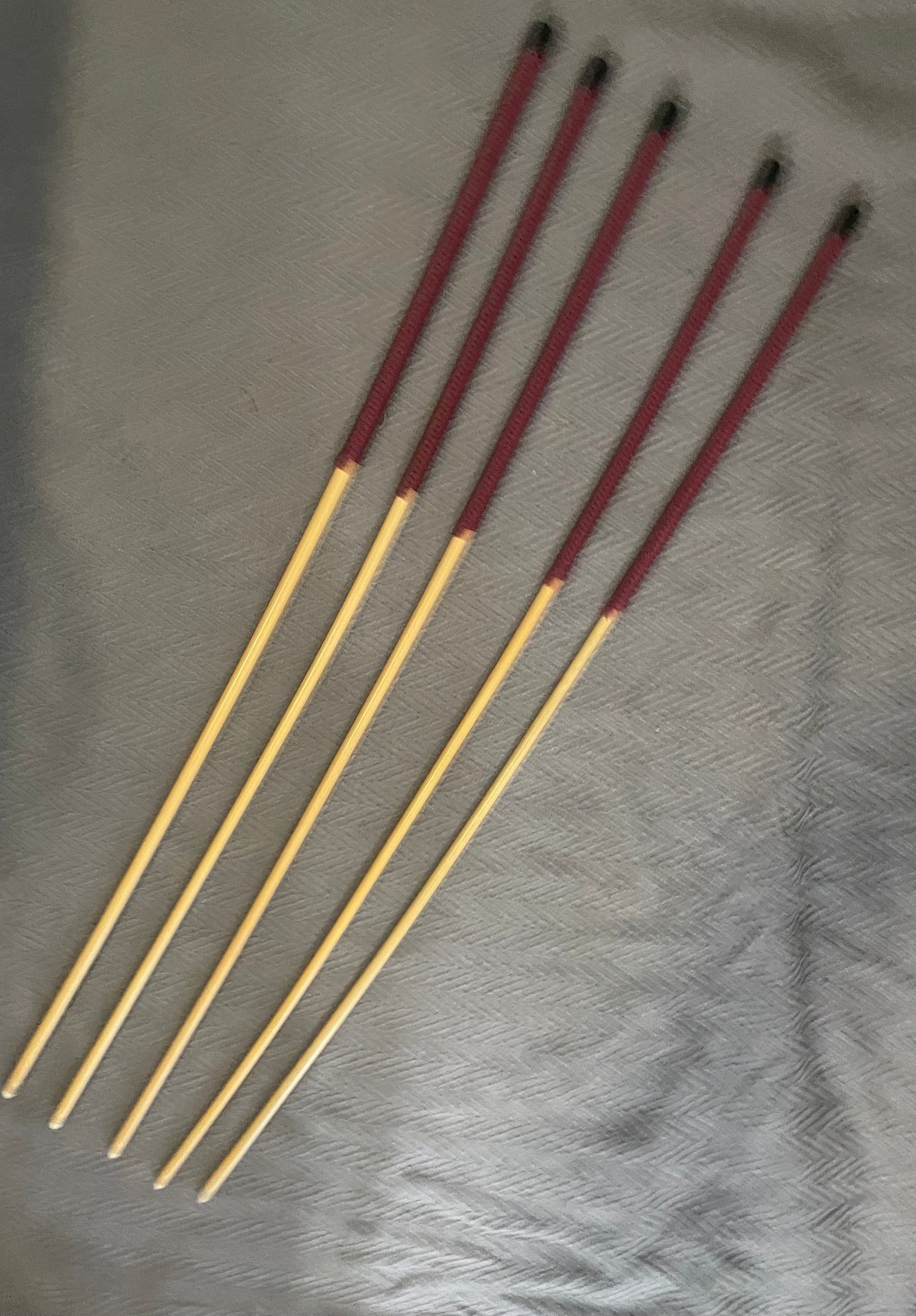 Set of 5 Knotless / No Knot Dragon Canes 95 cms Burgundy Hdl
