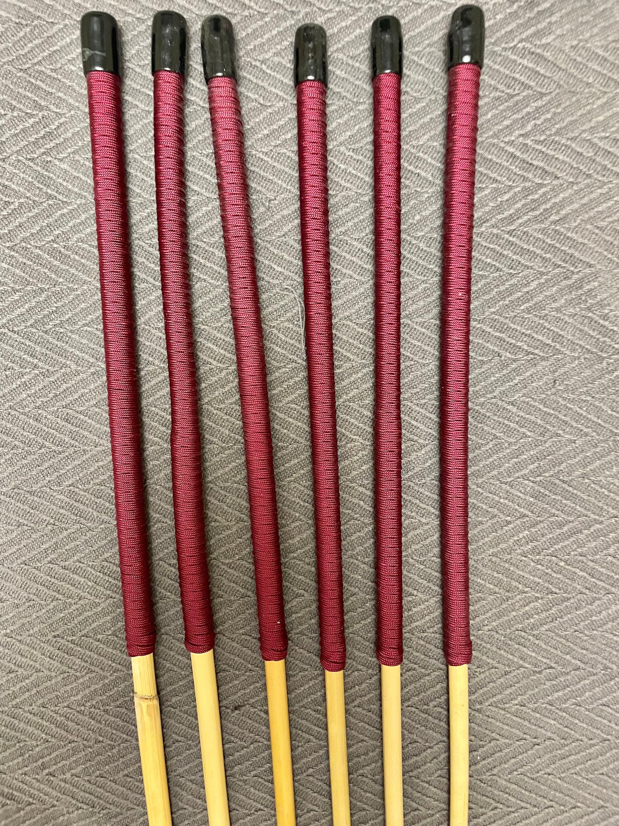 Set of 6 Dragon Canes 95-100 cms Red or Burgundy Handles